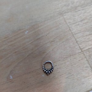 Flor Brass Septum Piercing Fine Lines Nose Piercing - Etsy