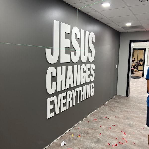 Jesus Changes Everything - Faith Sign - God - 3D Letters - Religious ...