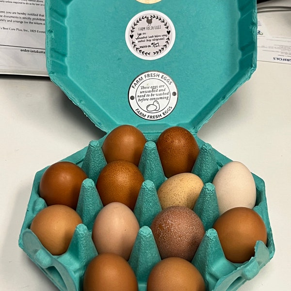 Farm Fresh Chicken Egg Stickers: Carton Labels, Wash & Unwashed - 2 ...