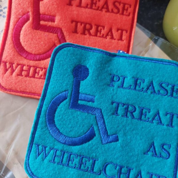 Treat as Wheelchair Sign, Disabled Buggy Tag, Wheelchair Pram Clip ...