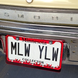 Flame License Plate Frame - Etsy