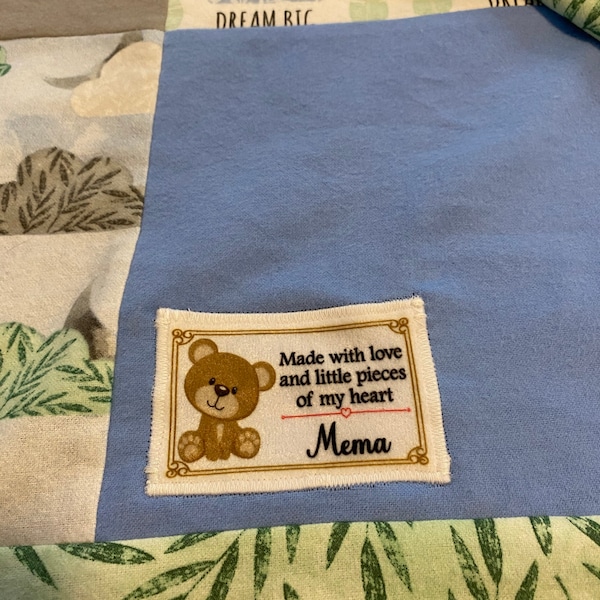 Psalm 91:11 Quilt Label for Baby Quilt | Christian Baby Quilt Label ...