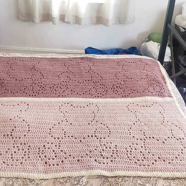 Arthur Blanket | Filet Crochet Blanket Pattern | Baby Blanket Crochet ...