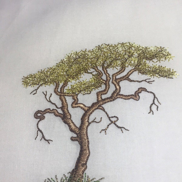 Acacia Tree Embroidery Motif - 18 - by Sue Box in 2 Sizes - Etsy