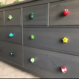 Super Mario Star Drawer Knobs Nintendo Game Room Cute Star Video Game ...
