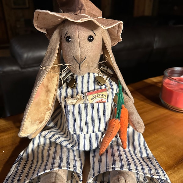 Primitive Bunny Rabbit Pattern Bobbie the Little Farmer Bunny PDF ...