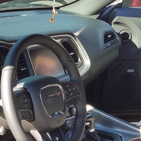 Crystal Key and Heart Car Charm Made With Swarovski Crystal Pendant and ...