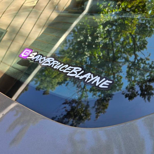 CUSTOM Holographic Social Media Decal Sticker Username, Brand, Social ...