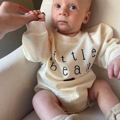 Little Bean Baby Romper, Coffee Baby Romper, Little Bean Romper, Unisex ...