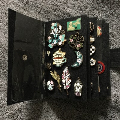 Enamel Pin Display, Pin Book, Pin Banner, Pin Collector, Pin Display ...