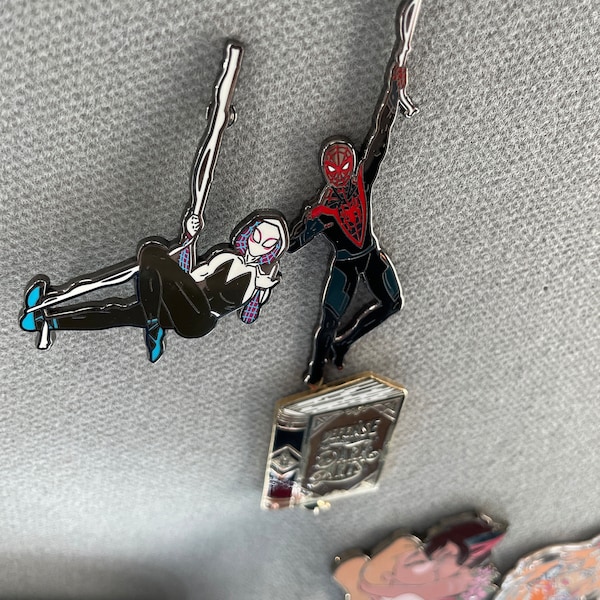 Spider-man Hanging Enamel Pin - Etsy