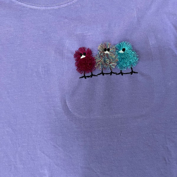 Chicks Trio Machine Embroidery Designs Triple Fringed Fluffy Chick ...