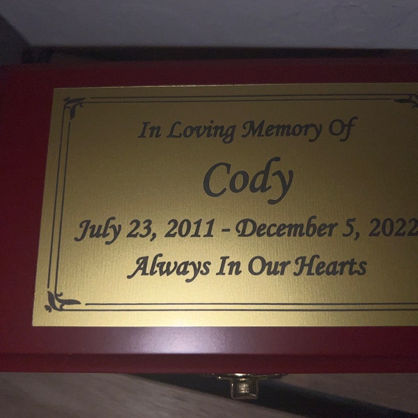 Personalized Engraved Plate, Gold Name Plate, Plaque, Custom Engraving ...