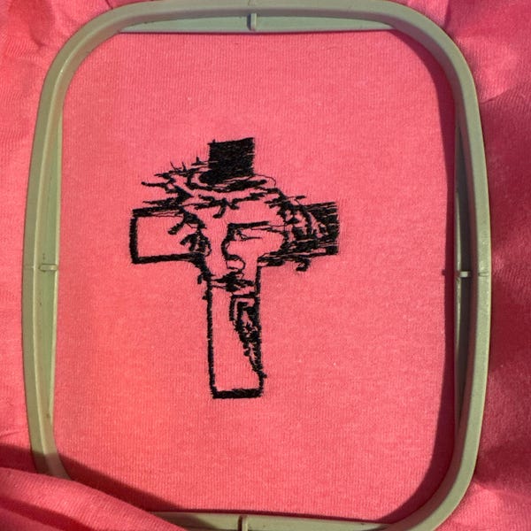 Jesus Cross Machine Embroidery Design, Eight Sizes Included, Instant ...