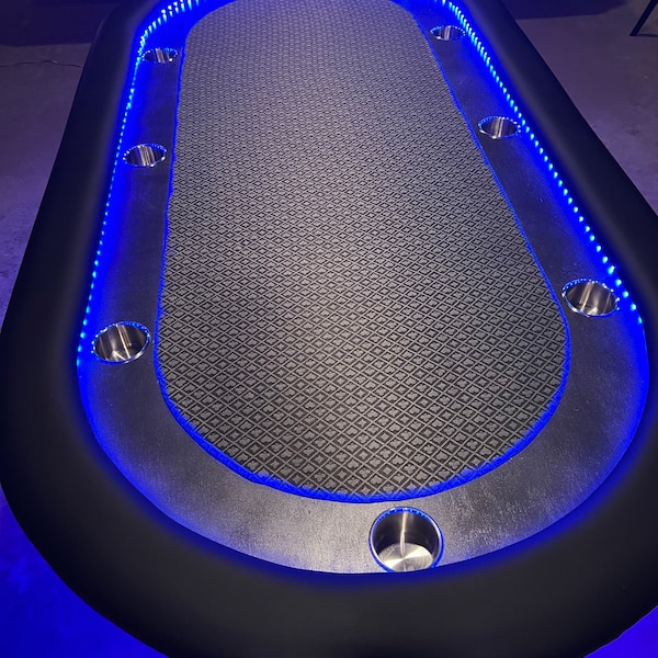 DIY 8' Premium Custom Racetrack Poker Table Building Kit - 13 Color ...