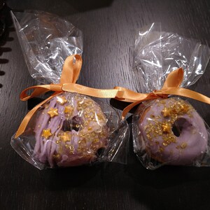 12 Lavender Lilac Gold Black Graduation Mini Donuts Doughnuts | Etsy