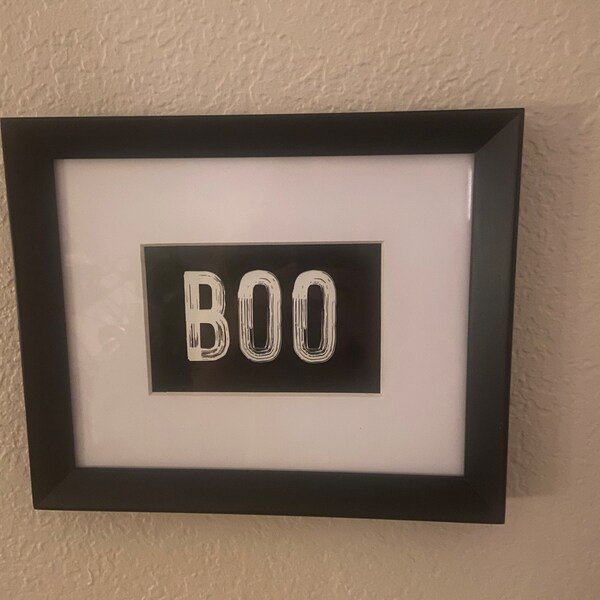 Minimalist Halloween Decor | Boo Print | Funny Halloween Printable Wall ...