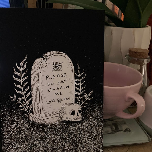 Death Plan - 5x7 Archival Dark Art Print - Death Positive Ink ...