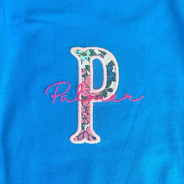Machine Embroidery Design Fishtail Applique Satin Alphabet Font INSTANT ...