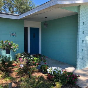 3D Mid Century Modern starlite Welcome Sign Address Sign House Numbers ...