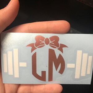 Barbell Decal Fitness Decal Women Fitness Workout Decal Crossfit Vinyl ...