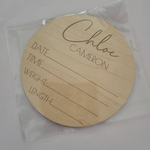 Baby Birth Announcement Sign, Birth Announcement Circle, Baby Birth ...