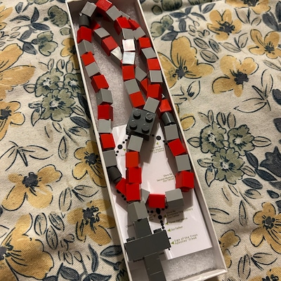 Red Cross Made With LEGO® Bricks Building Blocks Cross Pendant With ...