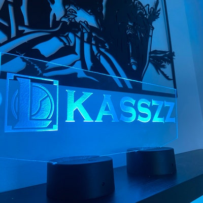 Custom Classic MOBA Inspired Dual Base LED With Gamertag for Streamers ...