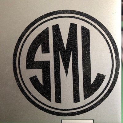 Monogram Sticker for Laptop Laptop Decal Laptop Sticker Computer Decal ...