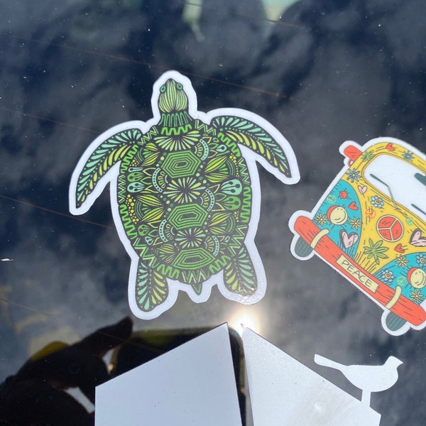 Turtle Sticker WATERPROOF - Etsy
