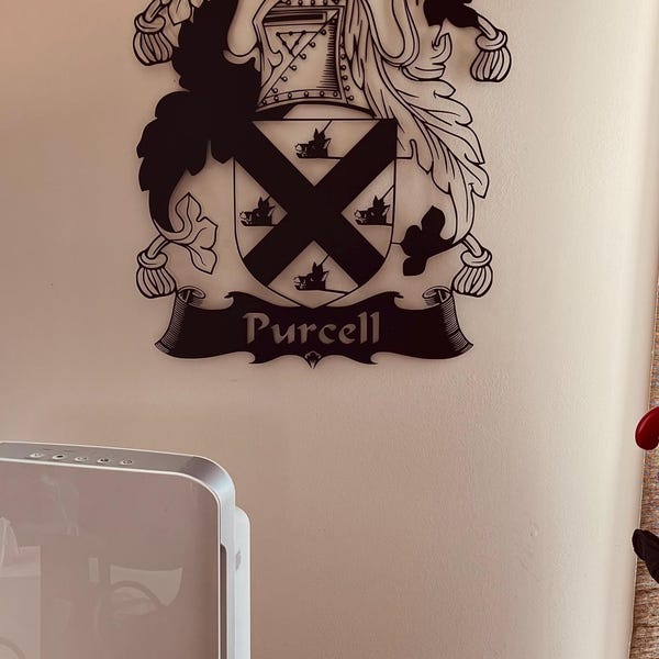 Custom Metal Family Crest Sign / Family Crest / Metal Family Crest ...