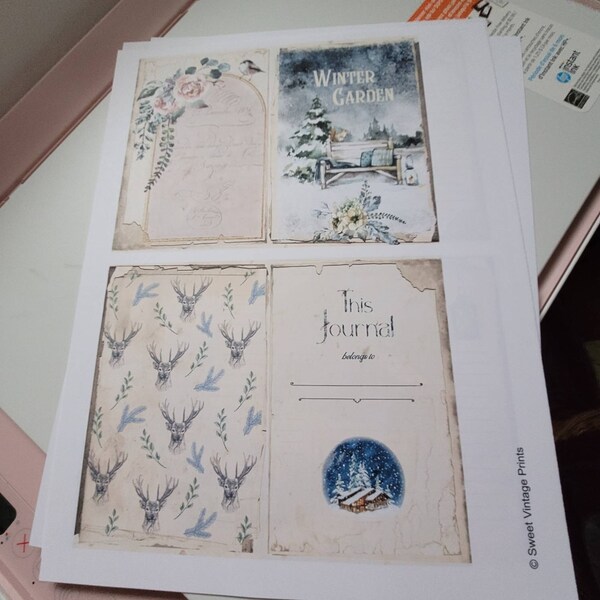 Winter Garden Journal Pages, Magic Winter Junk Journal, Snow Junk ...