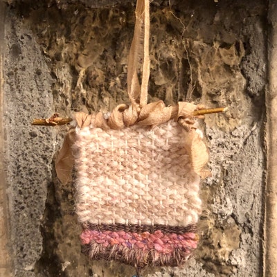 Tiny Loom Weaving Kit Natural Colors, Craft Care Package, Mini Weaving ...