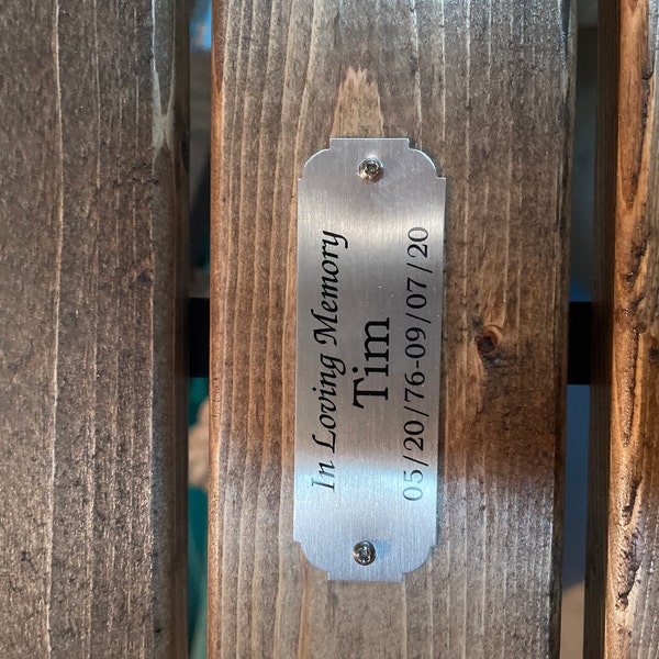 Fancy Silver Engraved Plate - Metal Name Sign - Picture Frame Plate ...