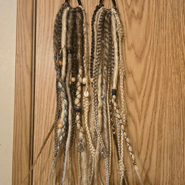 Viking Dreadlocks Dreadlock Ponytail Synthetic Dreadlocks on Elastic ...