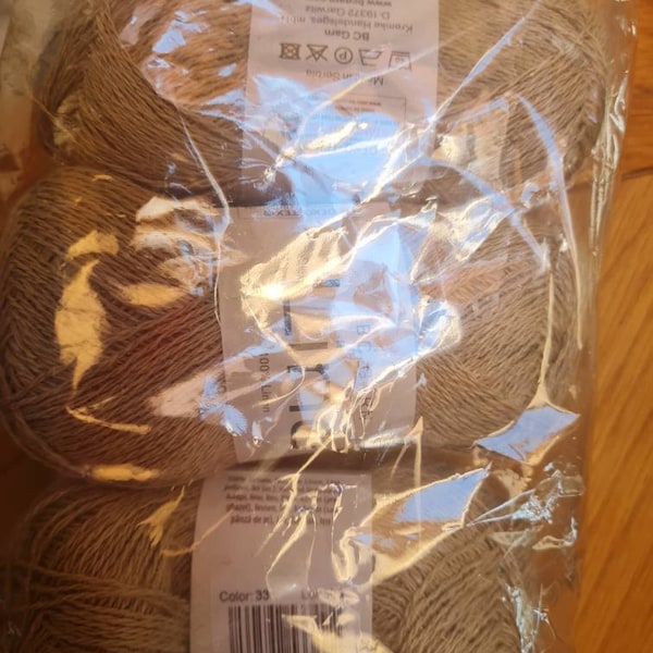 Linen Yarn BC Garn LINO Yarn Natural Yarn Linen Thread Sport Weight ...