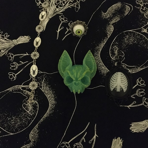 Vampire Fangs Dainty Pendant Necklace Silver Metal - Etsy