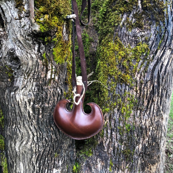 600ml - Premium Handmade Leather Flask, Eco-friendly, Alcohol-safe ...