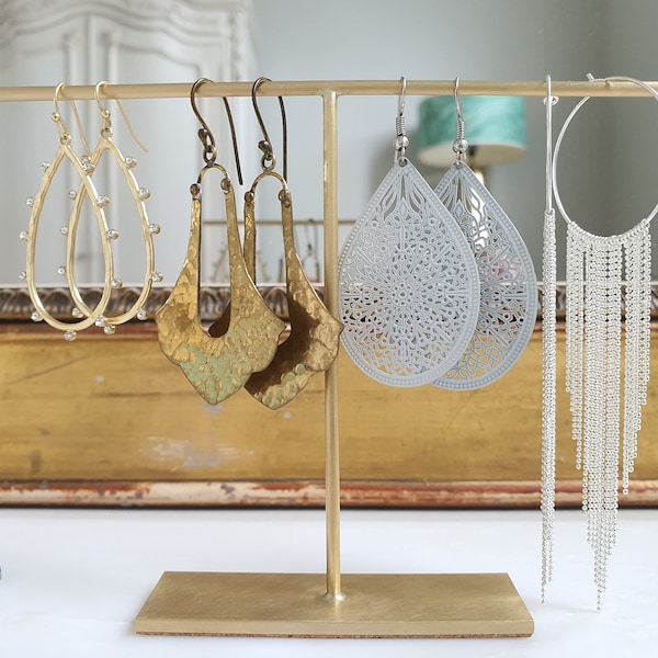 Earring Display Stands, Brass, Set of Three, 80mm, 120mm, 180mm - Etsy