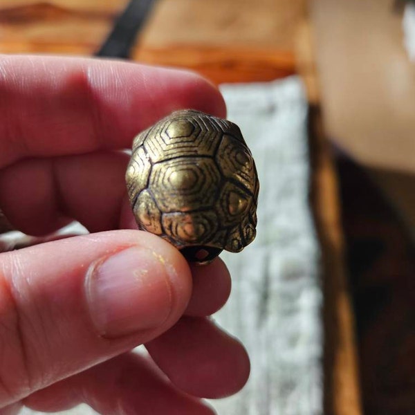 Small Brass Turtle / Tortoise Bell Goblin Guardian Bell - Etsy