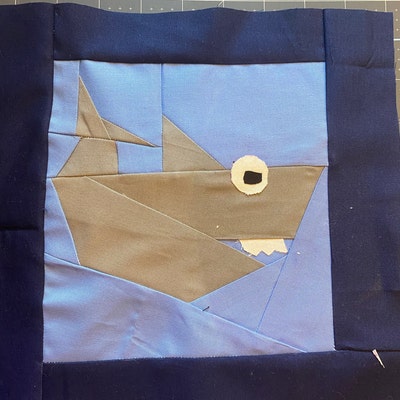 BABY SHARK Paper Pieced Block Pattern in PDF - Etsy