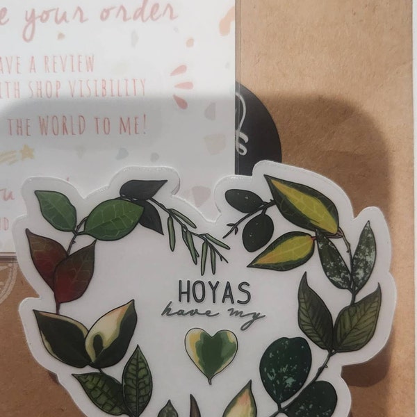 Hoya Krimson Queen Sticker, Waterproof Vinyl Sticker, Gift for Plant ...