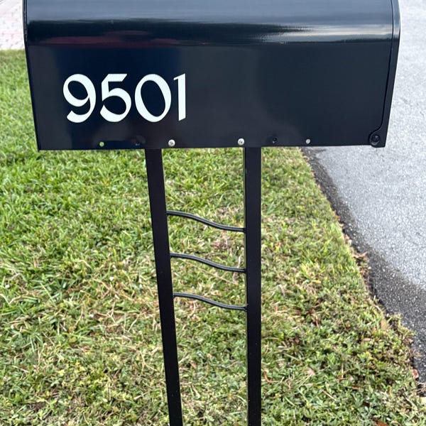 Custom Mailbox Numbers REFLECTIVE Vinyl Decals Stickers House - SET OF ...