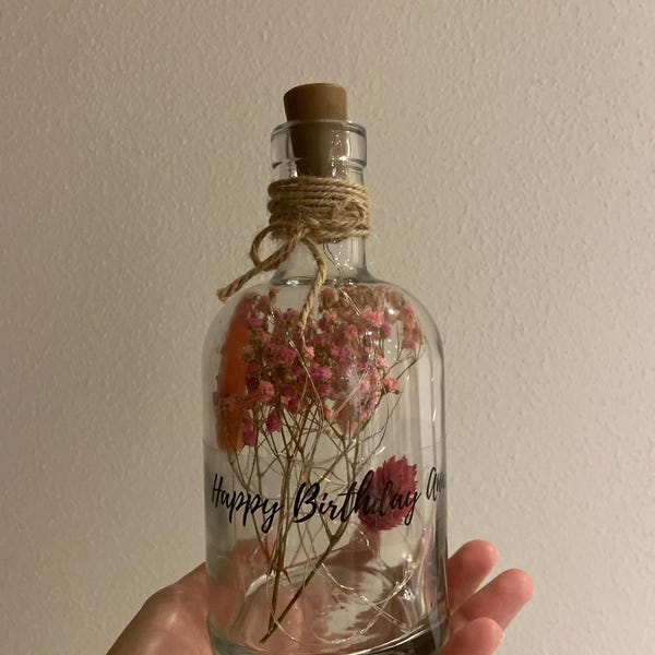 Flower Magic| XXL Flower Bottle| Dried Flowers in a Jar| Gift ...