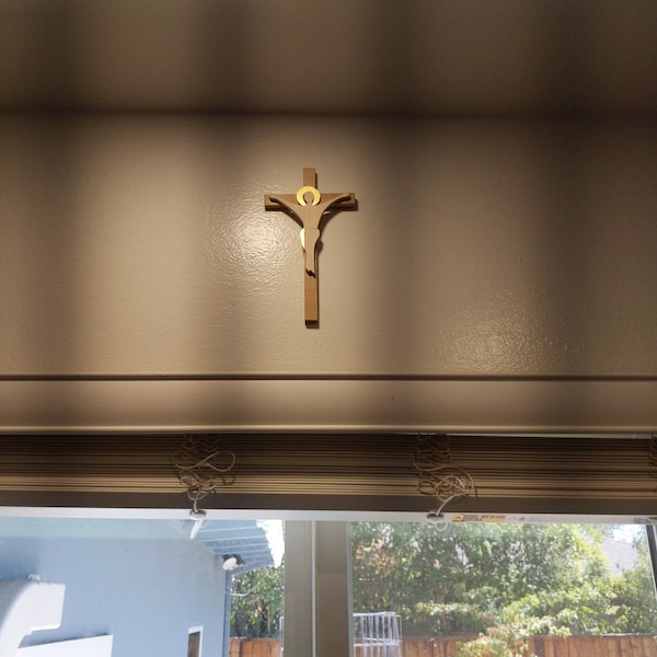 Modern Wooden Wall Cross With Jesus Crucifix,religious Catholic ...