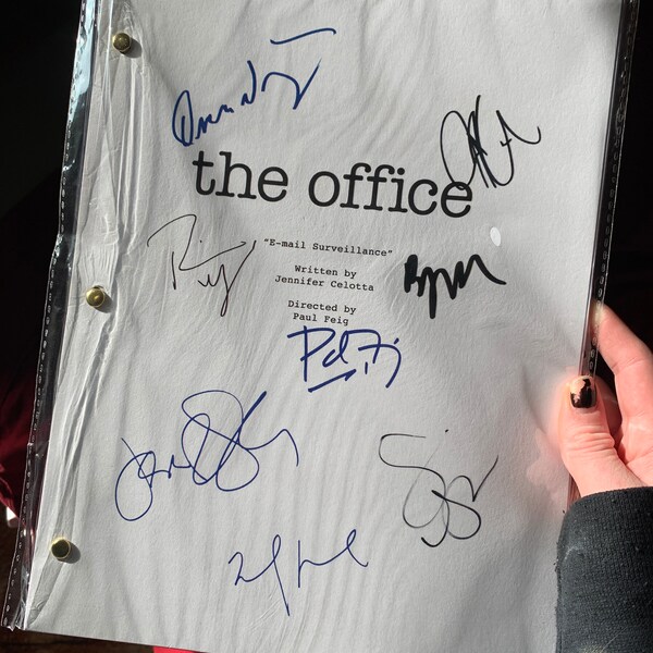 The Office TV Show Script Signed Autograph Screenplay Card Steve Carell ...