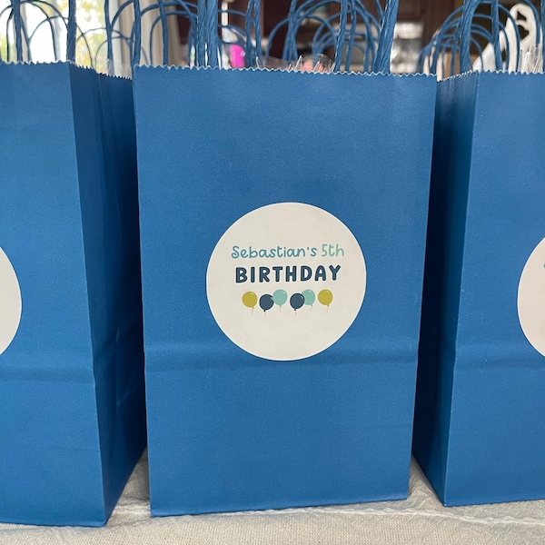 Personalized Happy Birthday Stickers, Goody Bag Stickers, Custom ...