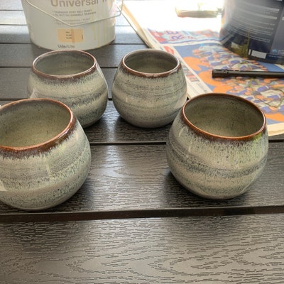 Ceramic Handleless Mug 13oz, Minimalist Mug No Handle 400ml, Grey and ...