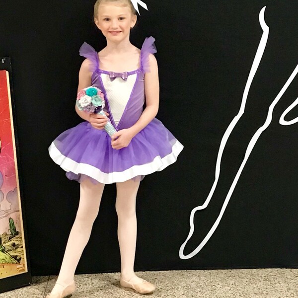Dance Recital Paper Flower Bouquet - Ballet- Pink, Purple and White ...