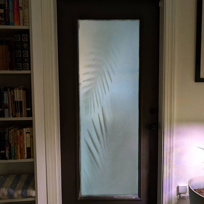 Custom Size Leaf Pattern PVC Electrostatic Privacy Glass Window Film ...